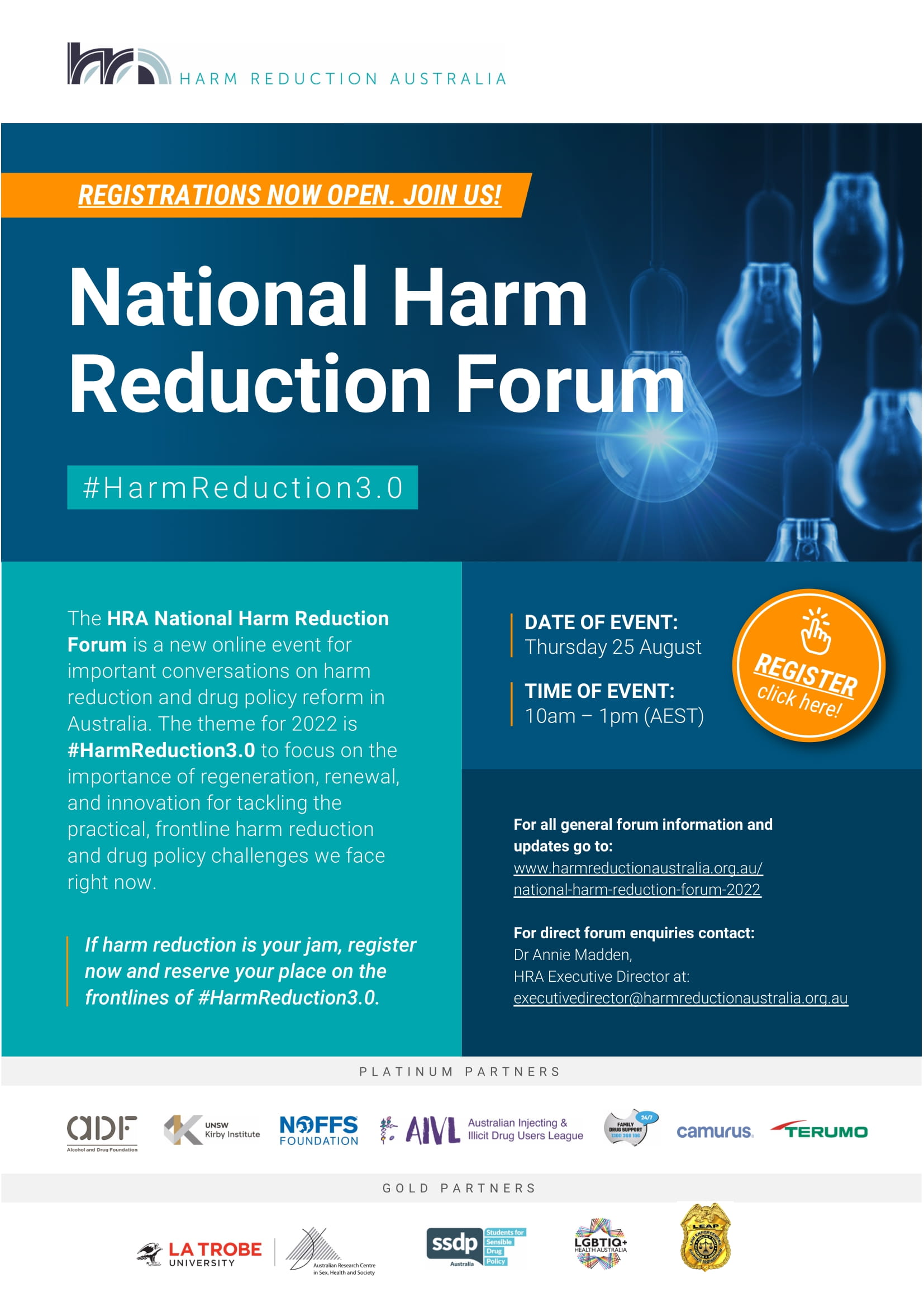 National Harm Reduction Forum – August 2022 – Harm Reduction Australia